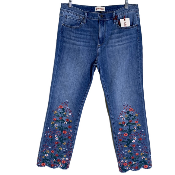 DRIFTWOOD | Jeans | Driftwood Candace Floral Embroidered Skinny Jeans ...